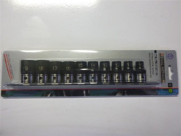 Dual Action 1/2'' Drive Metric Std Socket Set 10241001 – Autotrade Tools.